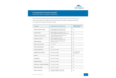 Builders Risk Insurance vs. Homeowners Policy Comparison | US Assure