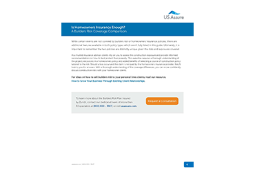 Builders Risk Insurance vs. Homeowners Policy Comparison | US Assure