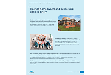 Builders Risk Insurance vs. Homeowners Policy Comparison | US Assure