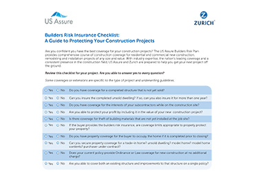 Builders Risk Insurance Comparison Checklist | US Assure