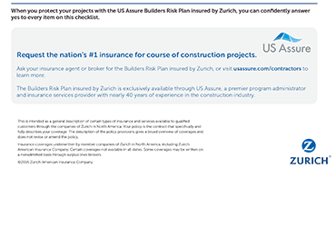 Builders Risk Insurance Comparison Checklist | US Assure